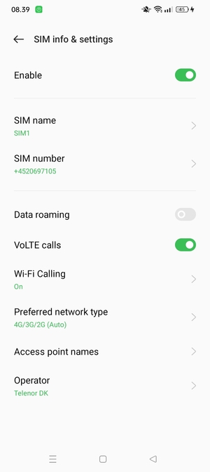 Set up Internet – OPPO A17 - Android 12 Guide