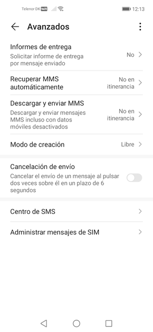 Configurar SMS – Huawei Y7p - Android 10 Guide